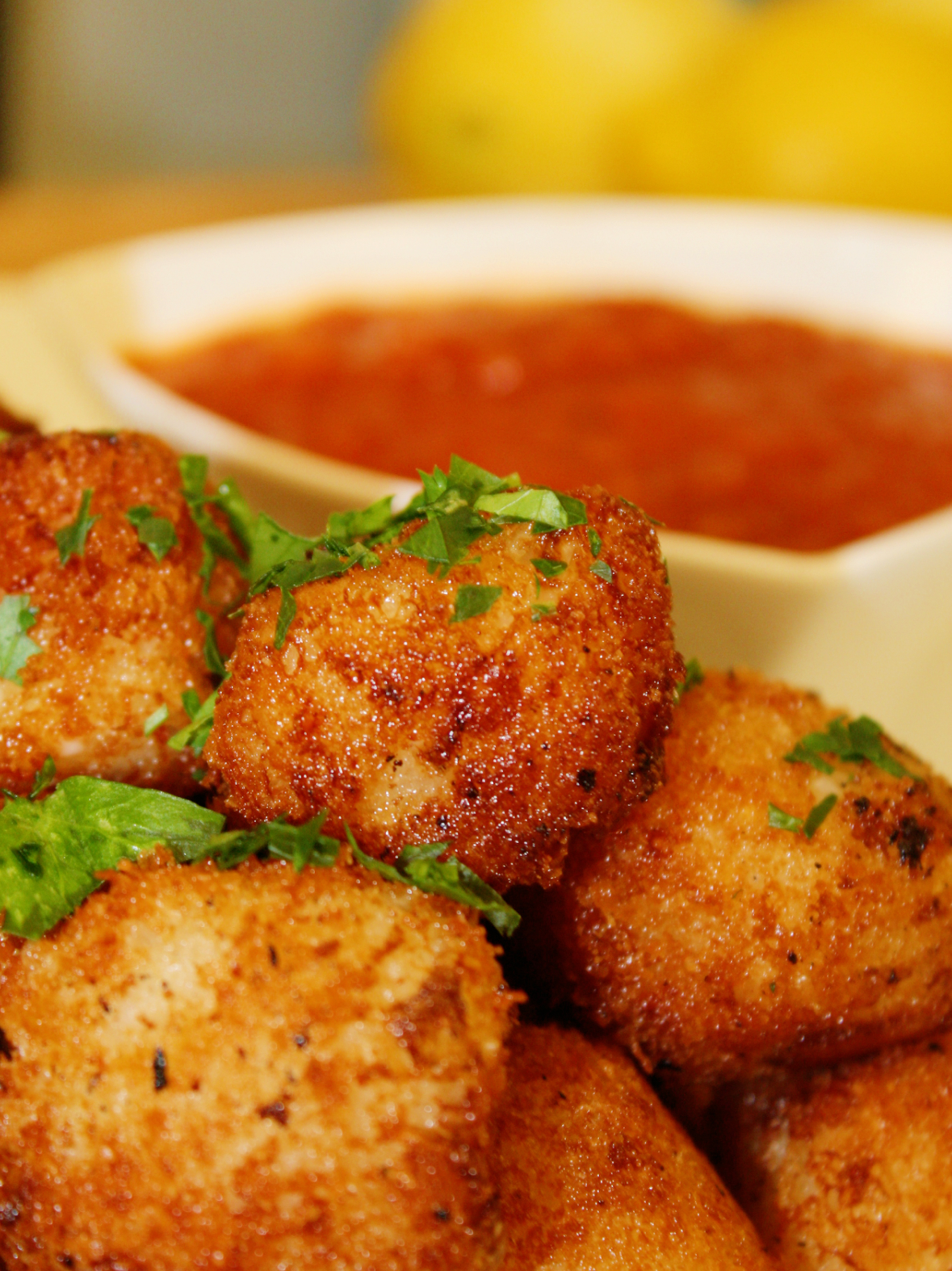 Aranchini with aribatta sauce - Salt & Honey Catering